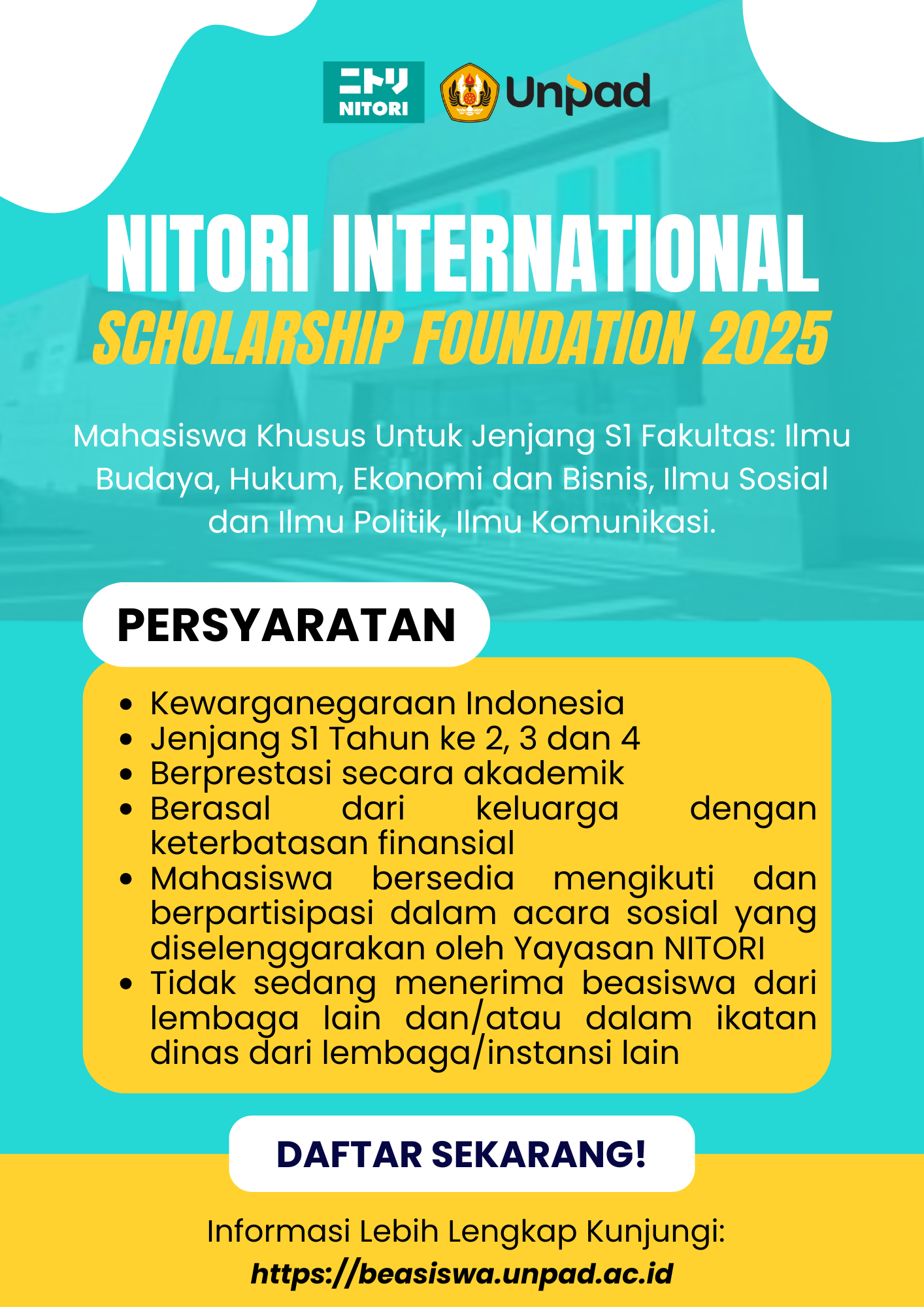 Nitori International Scholarship 2025 – Direktori Beasiswa